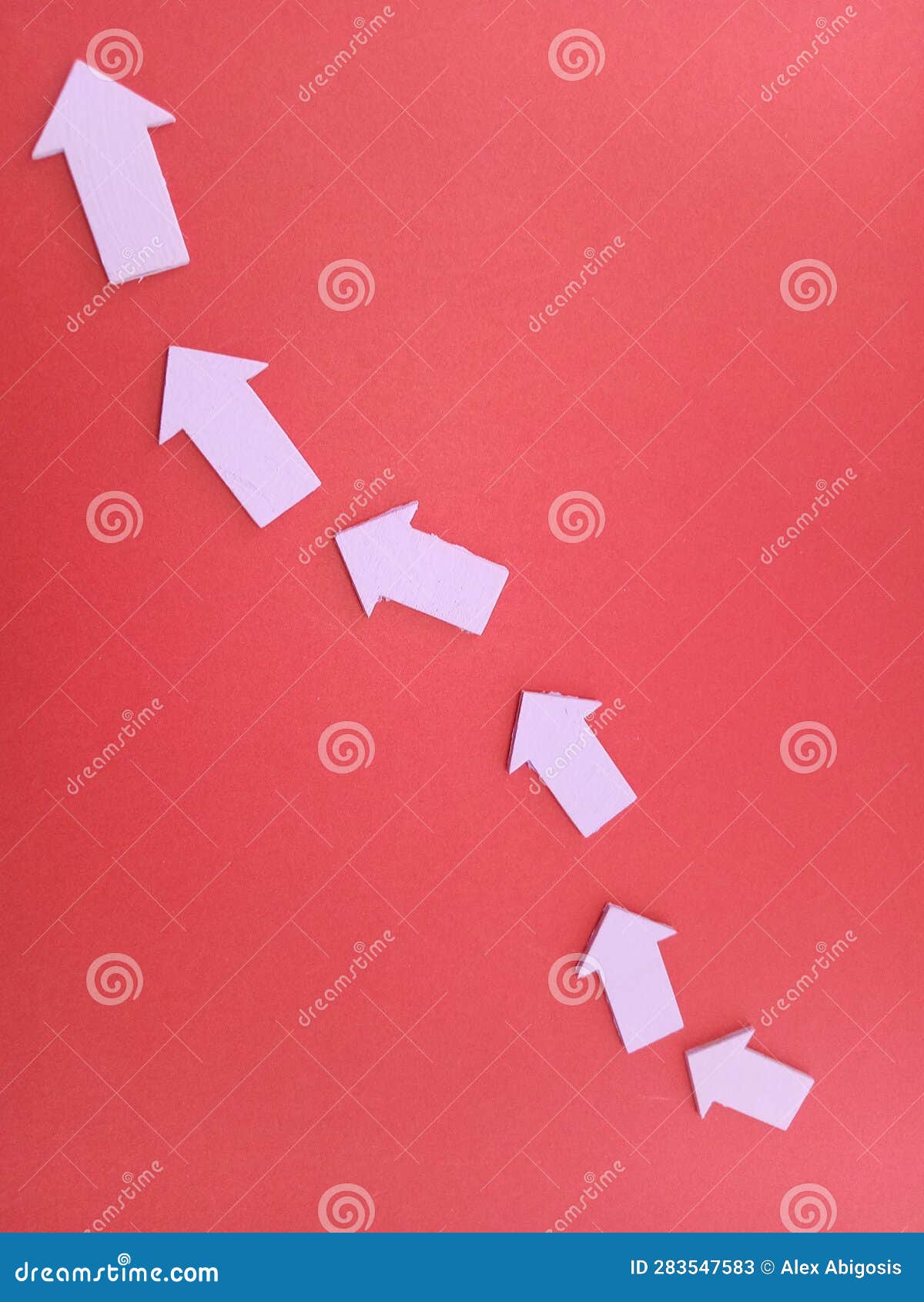 Purple Arrows Pointing a Direction on a Red Background Stock Image ...