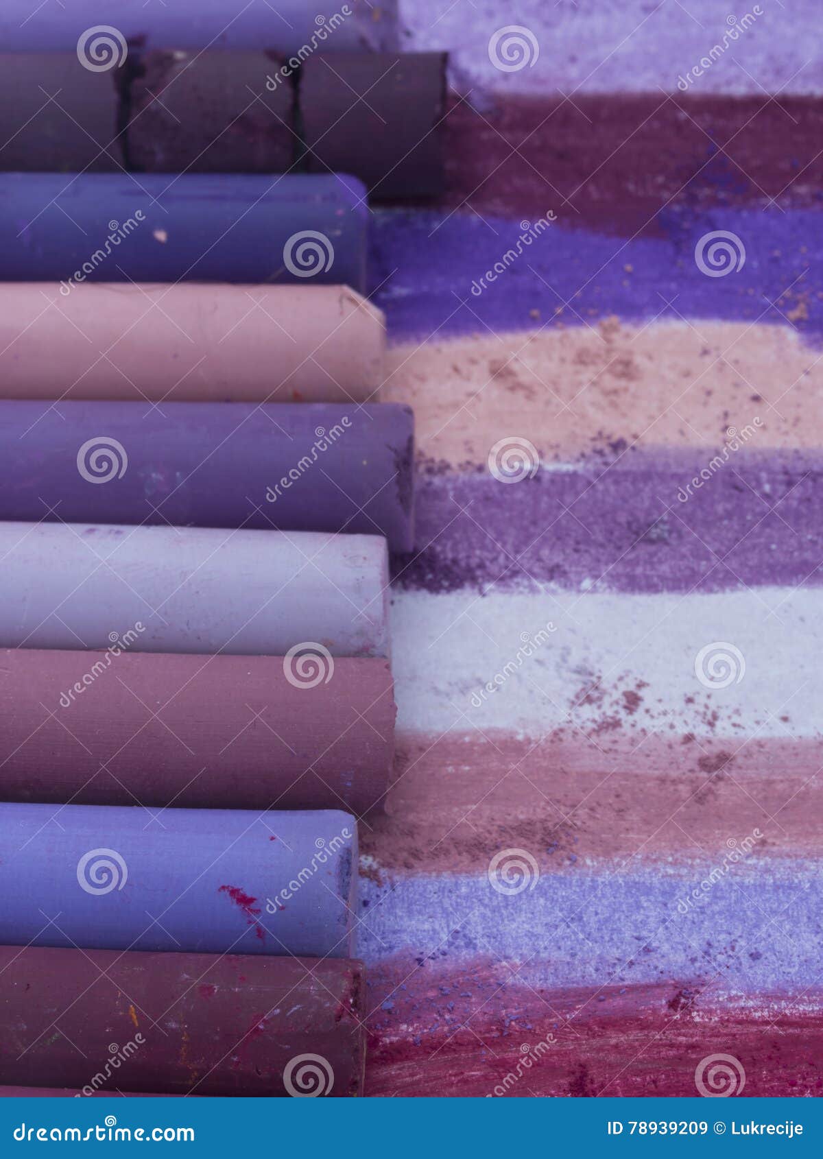 Purple artistic crayons stock image. Image of color, creativity - 78939209