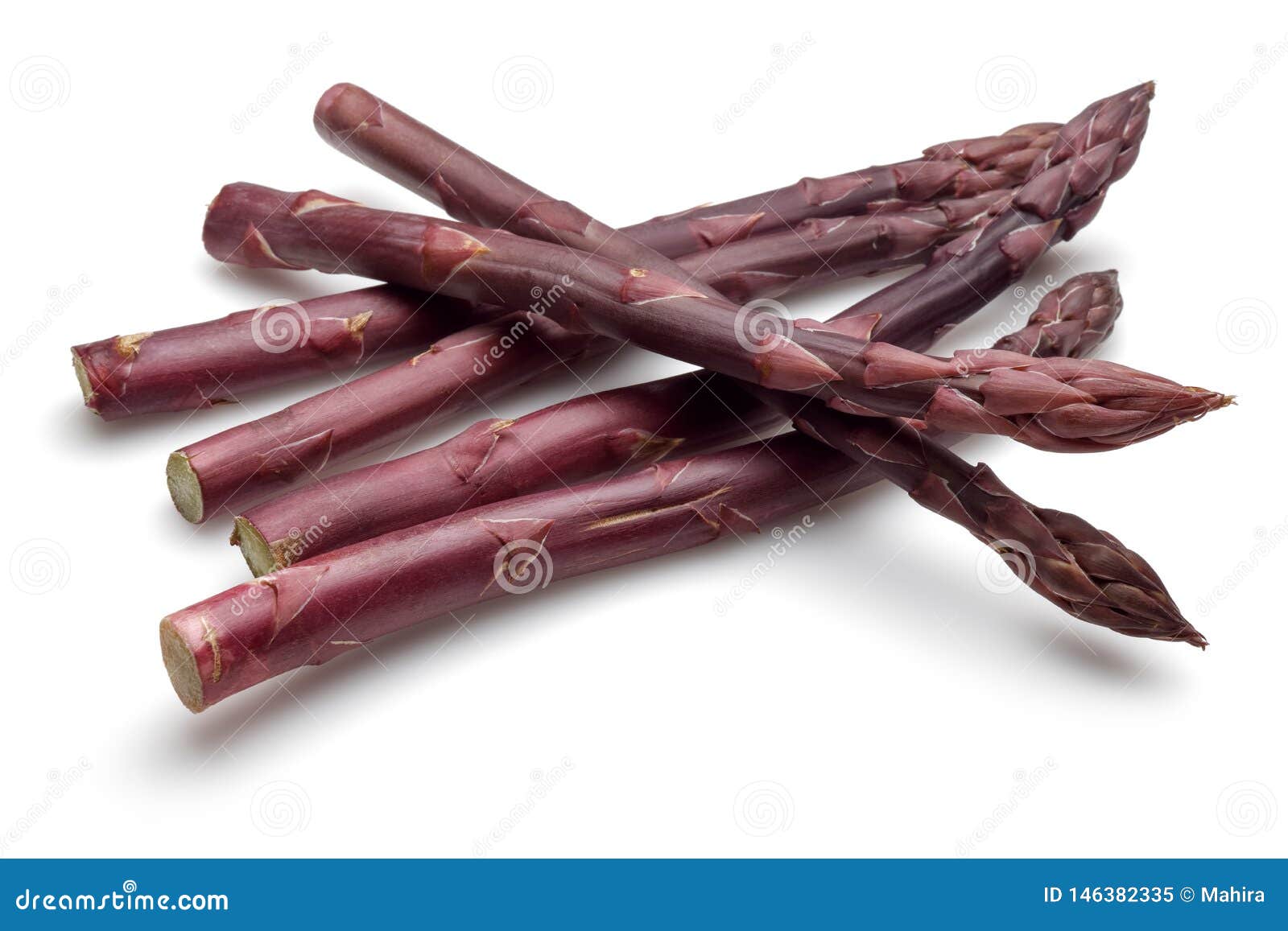 Purple Asparagus Sticks Isolated on White Stock Image - Image of ...