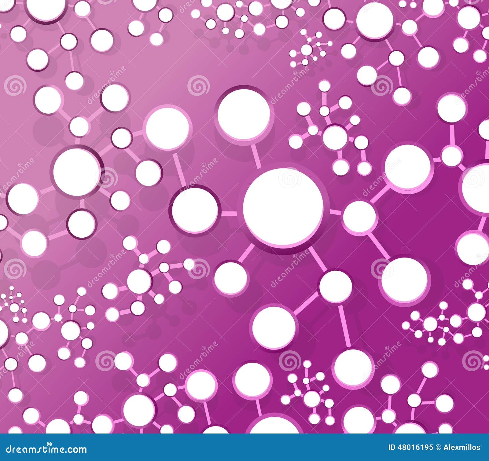 Purple Atom Link Network Illustration Stock Illustration - Illustration ...