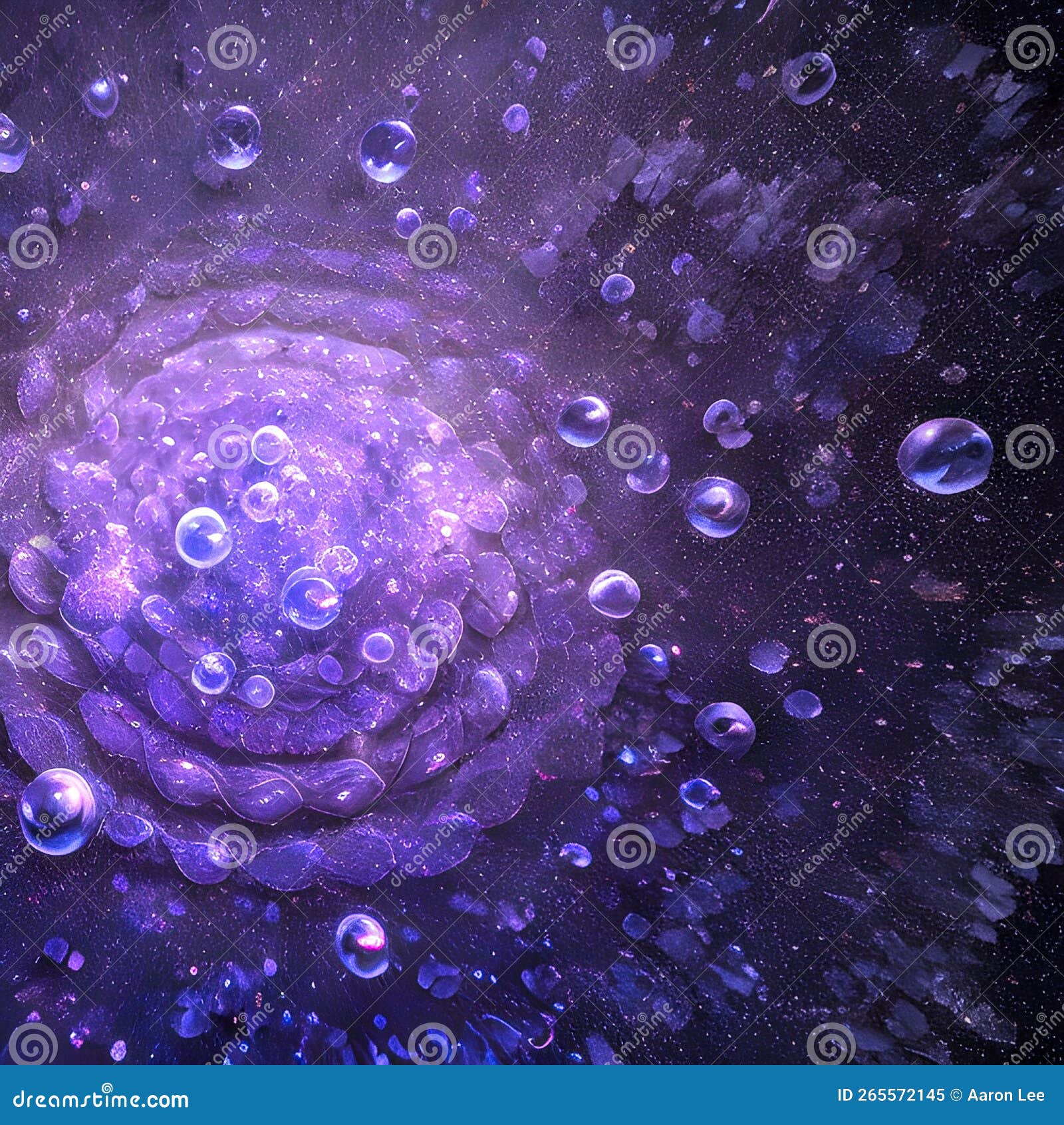 Purple Bubbles, Generated by AI Stock Illustration - Illustration of ...