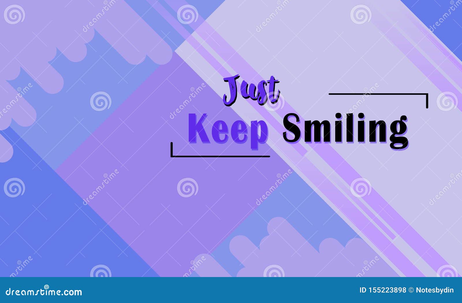Purple Background Design, Just Keep Smiling Stock Illustration ...