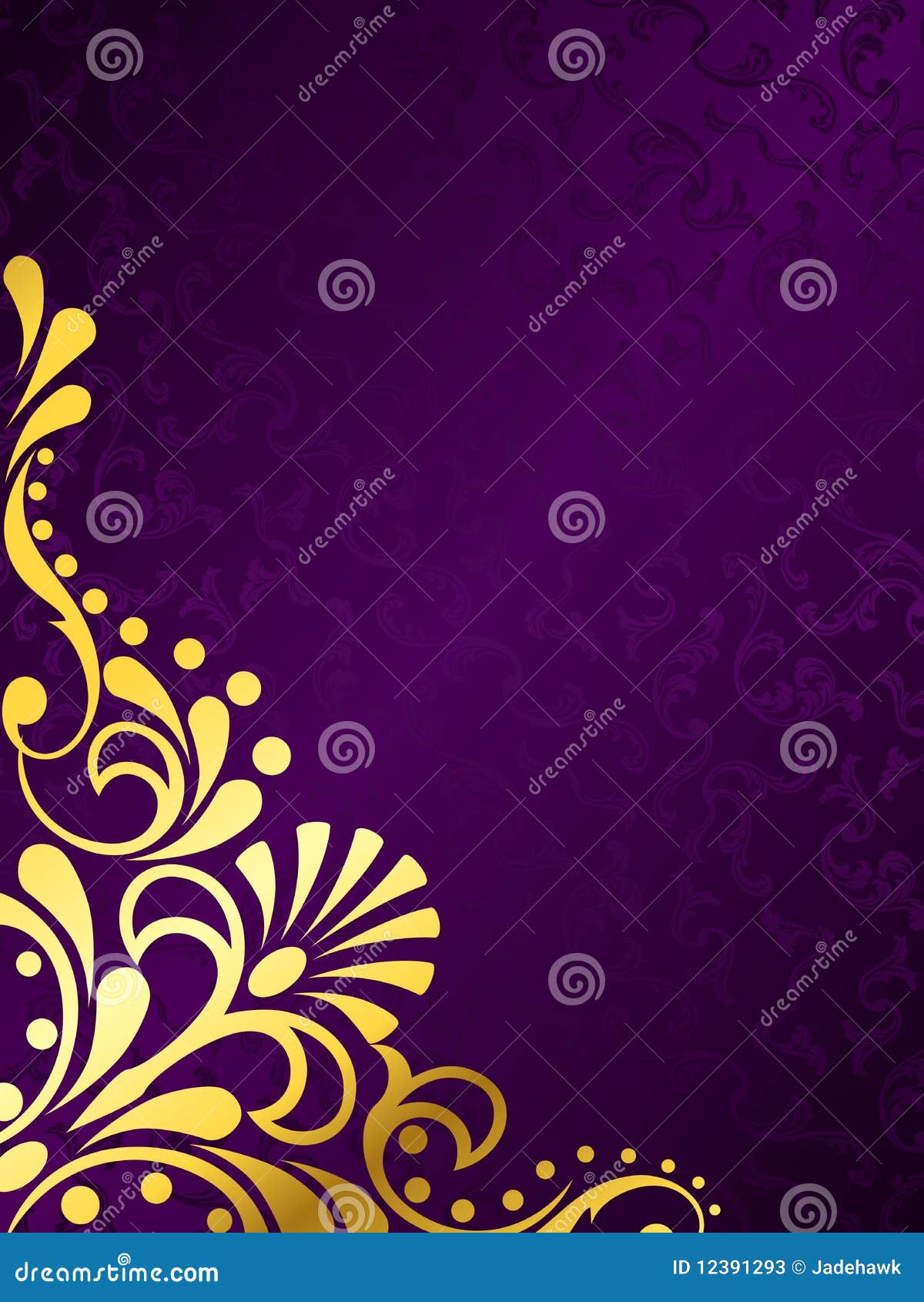 Royal Purple And Gold Background