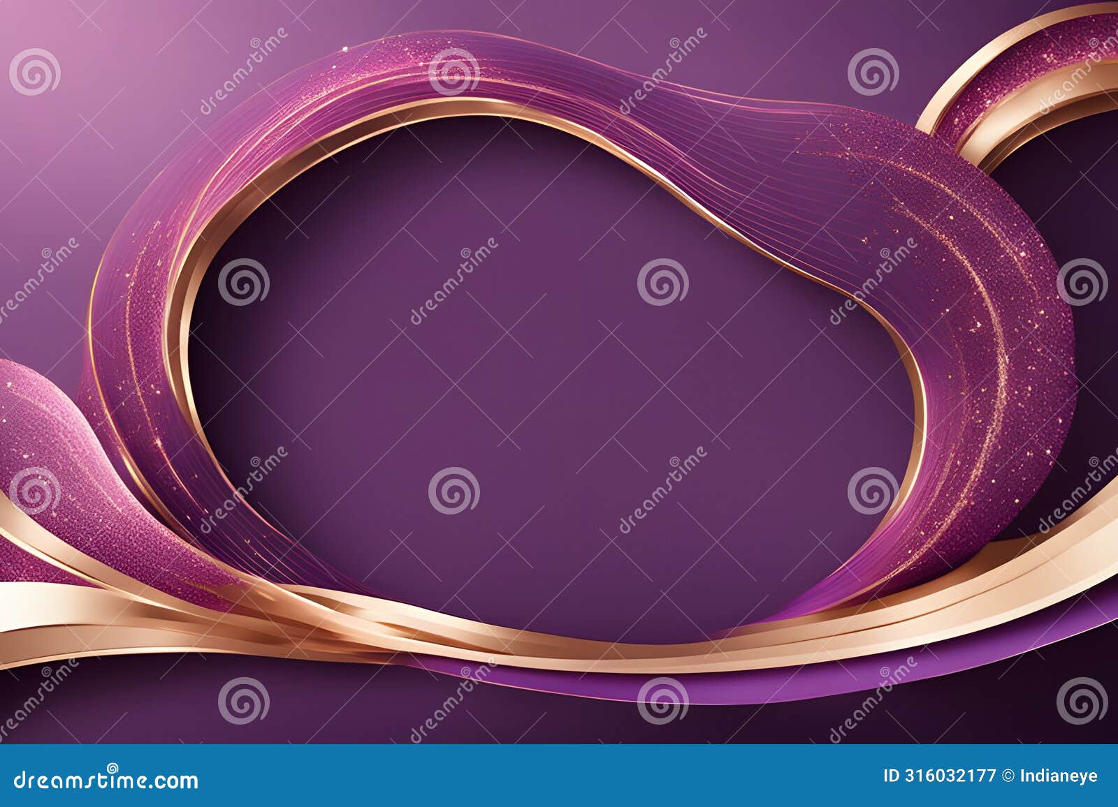Ai Generated A Purple Background With Gold And Pink Swirls And Glitter Stock Illustration