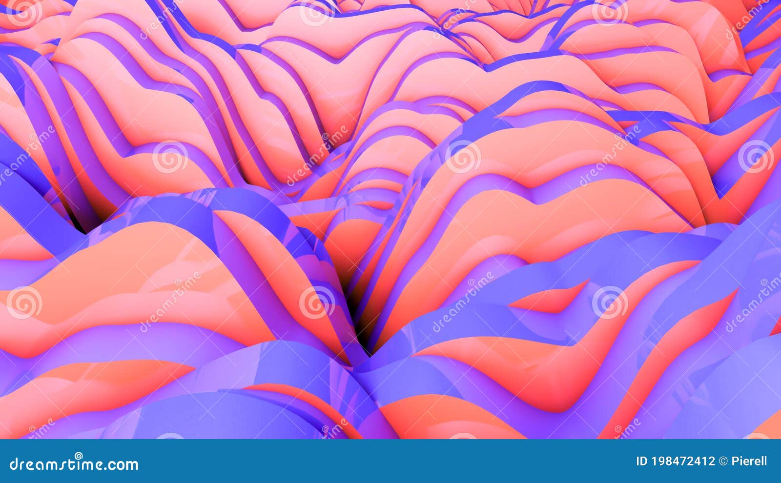 Purple Background with Orange Elements. 3d Illustration, 3d Rendering ...