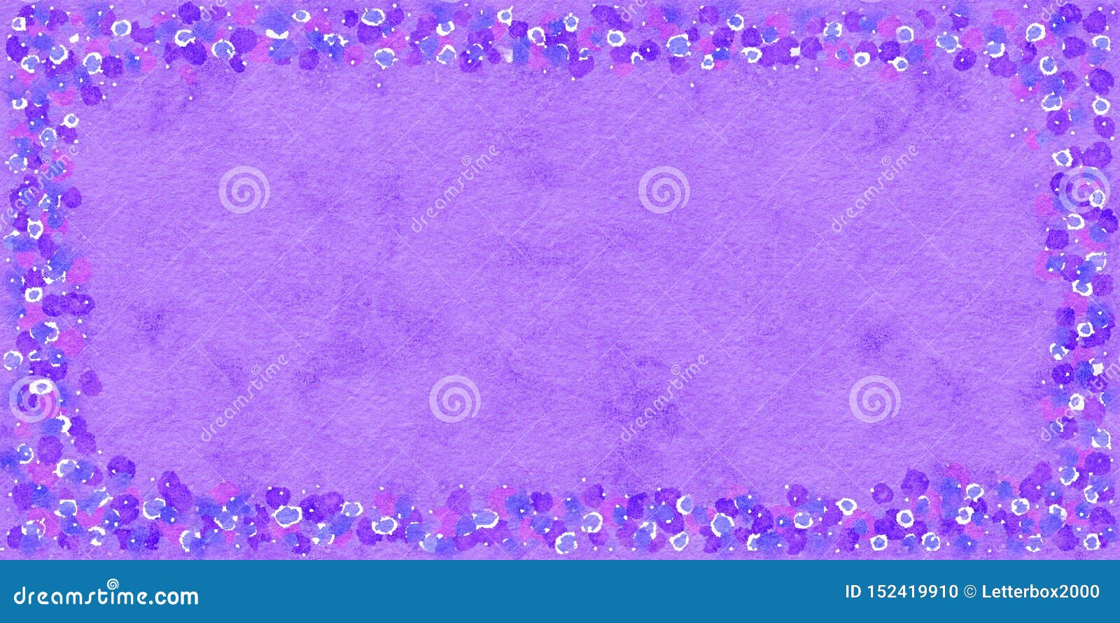 Decorative Rectangular Frame of Dark Purple and Blue Circles on a ...