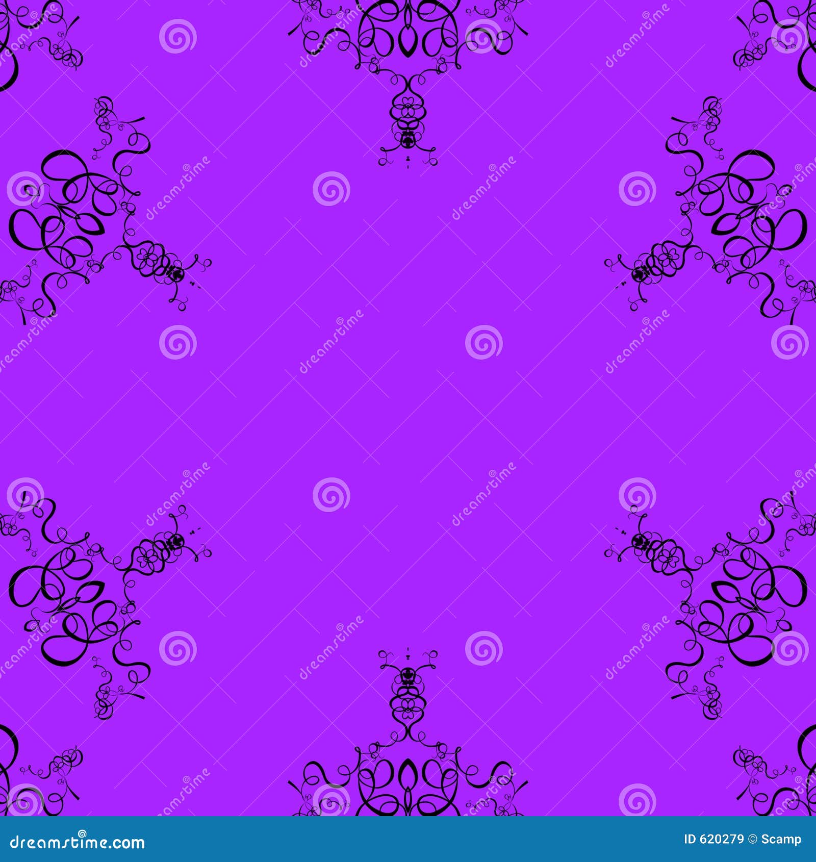 Purple Background Scroll Pattern Stock Illustration - Illustration of ...