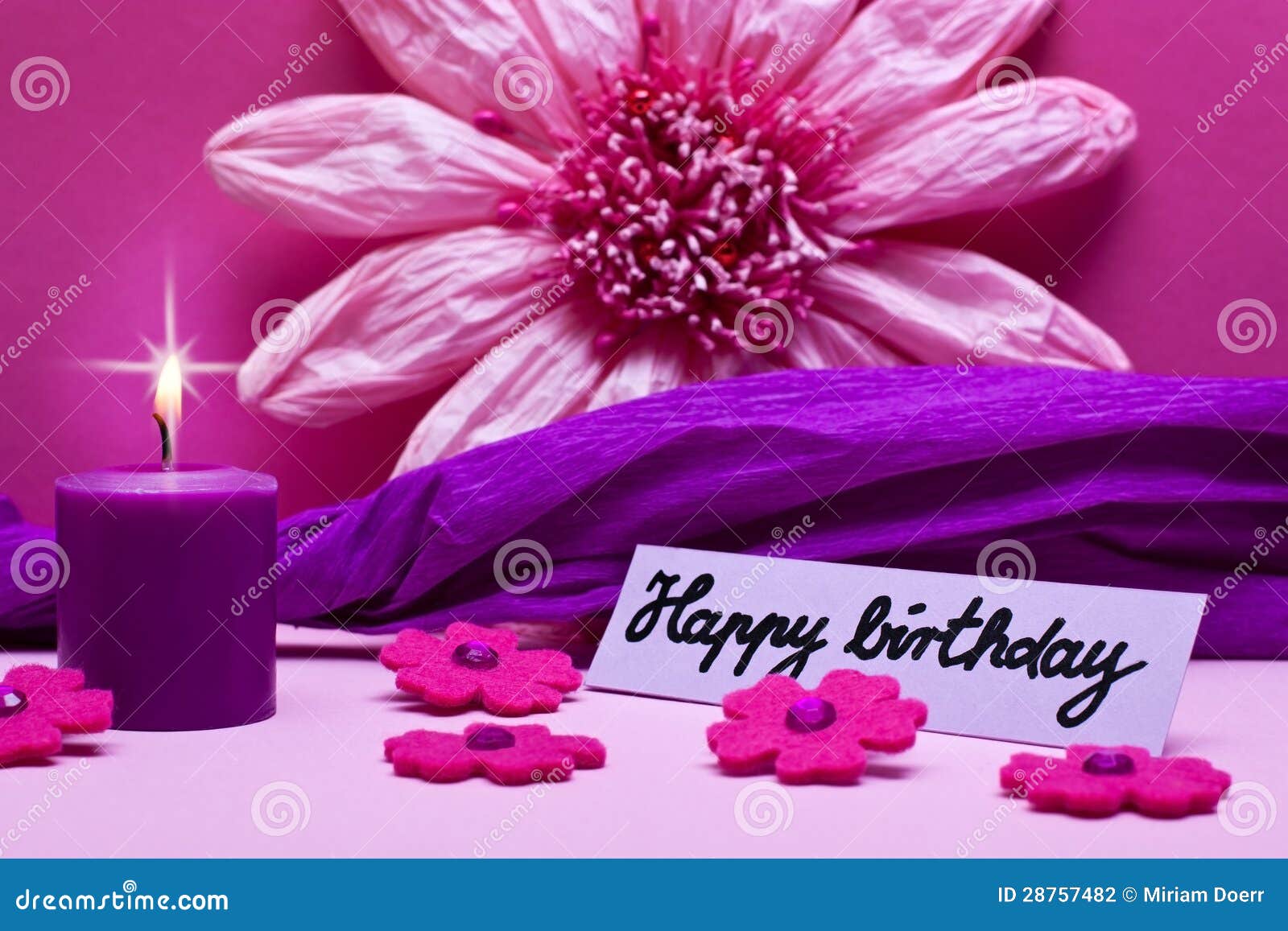 Happy Birthday Purple Flower Images