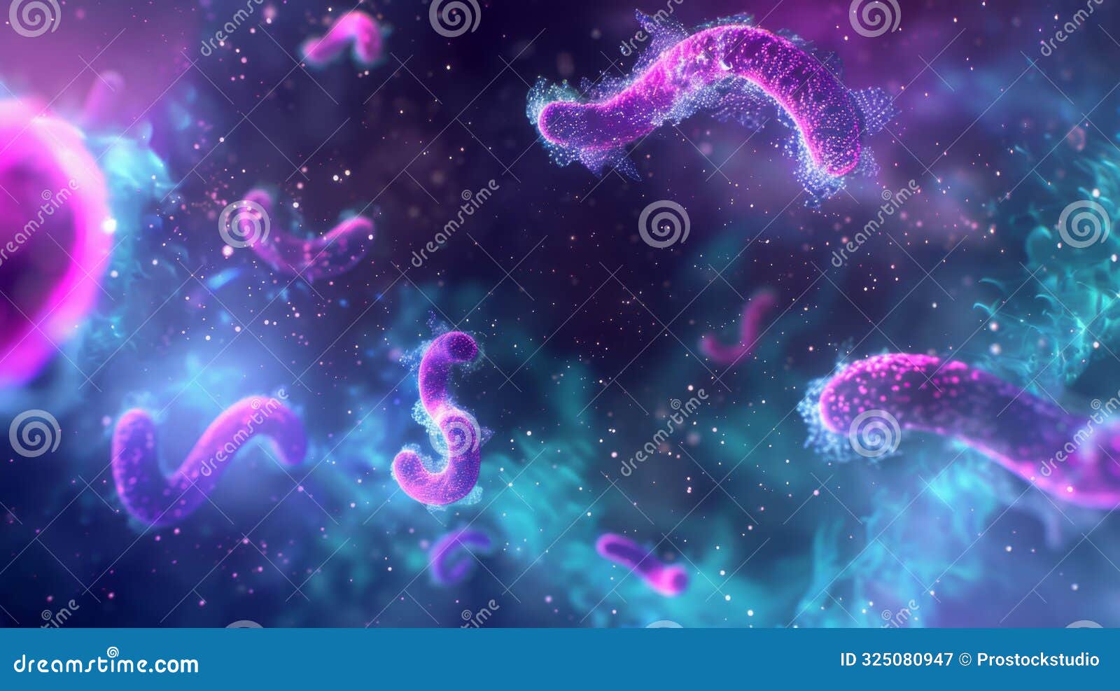 Purple Bacteria in a Space stock image. Image of blue - 325080947