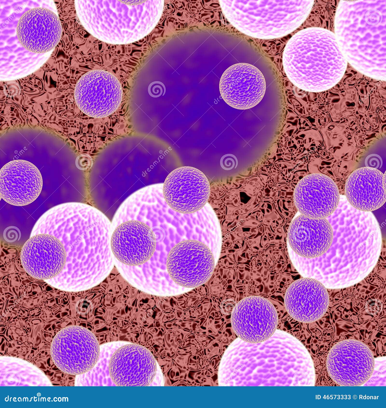 Purple Bacteria or Virus Spheres in Space, Generated Texture Stock ...