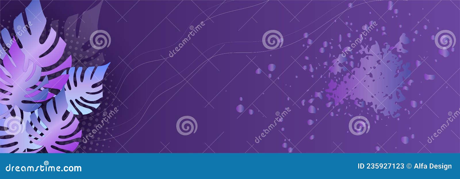 Purple Banner Templates Designed for the Web and Various Headlines ...