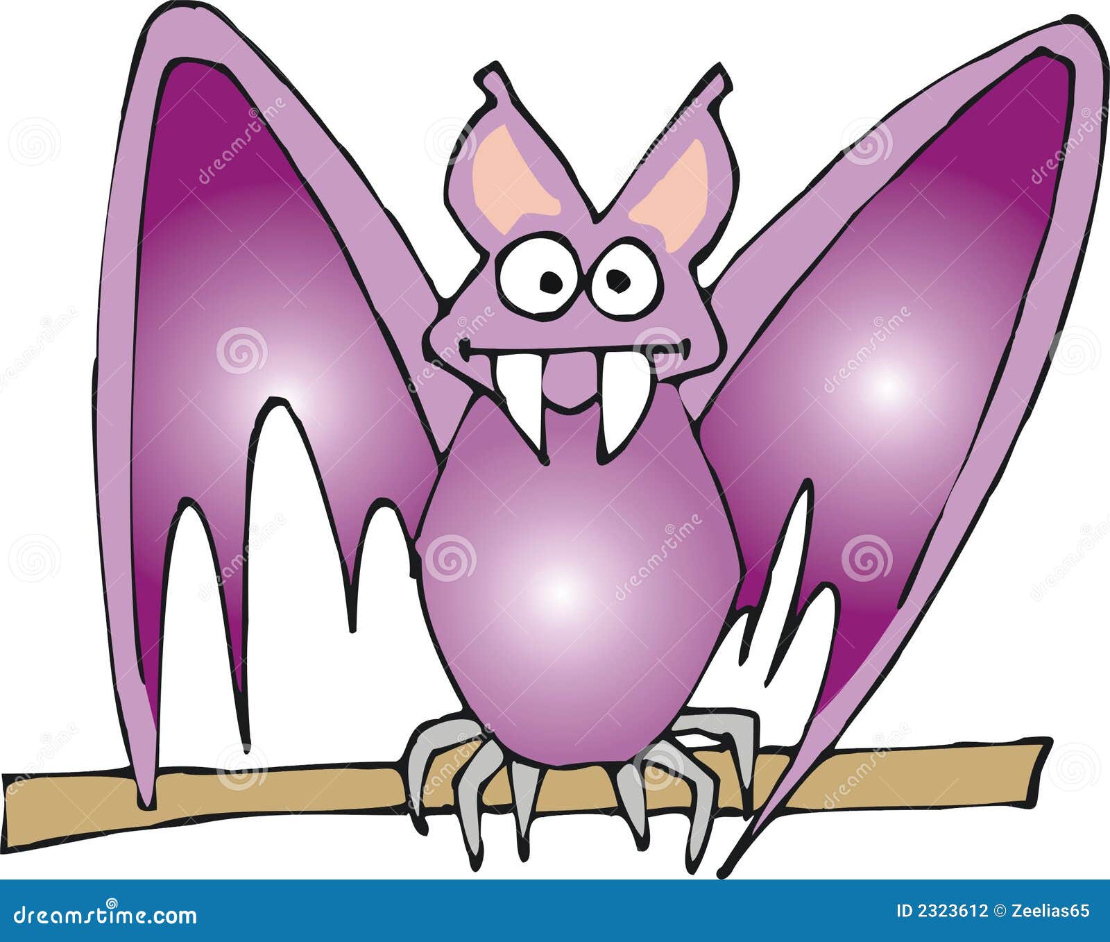 Purple bat stock vector. Illustration of wild, blood, flight - 2323612