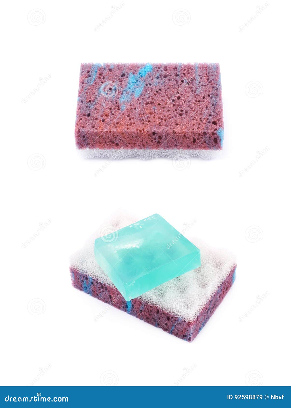Purple Bathing Sponge Isolated Stock Image - Image of scrubber ...