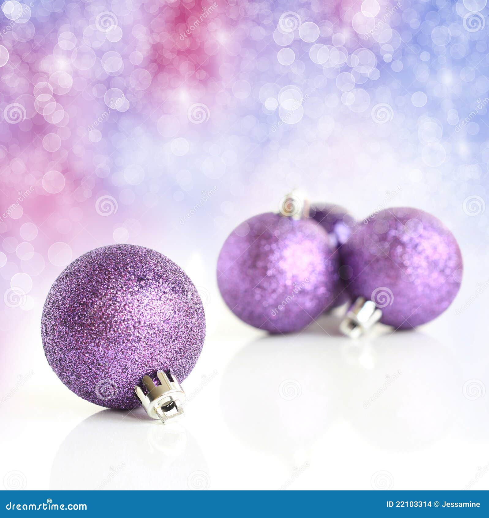 Purple baubles stock photo. Image of year, violet, objects - 22103314