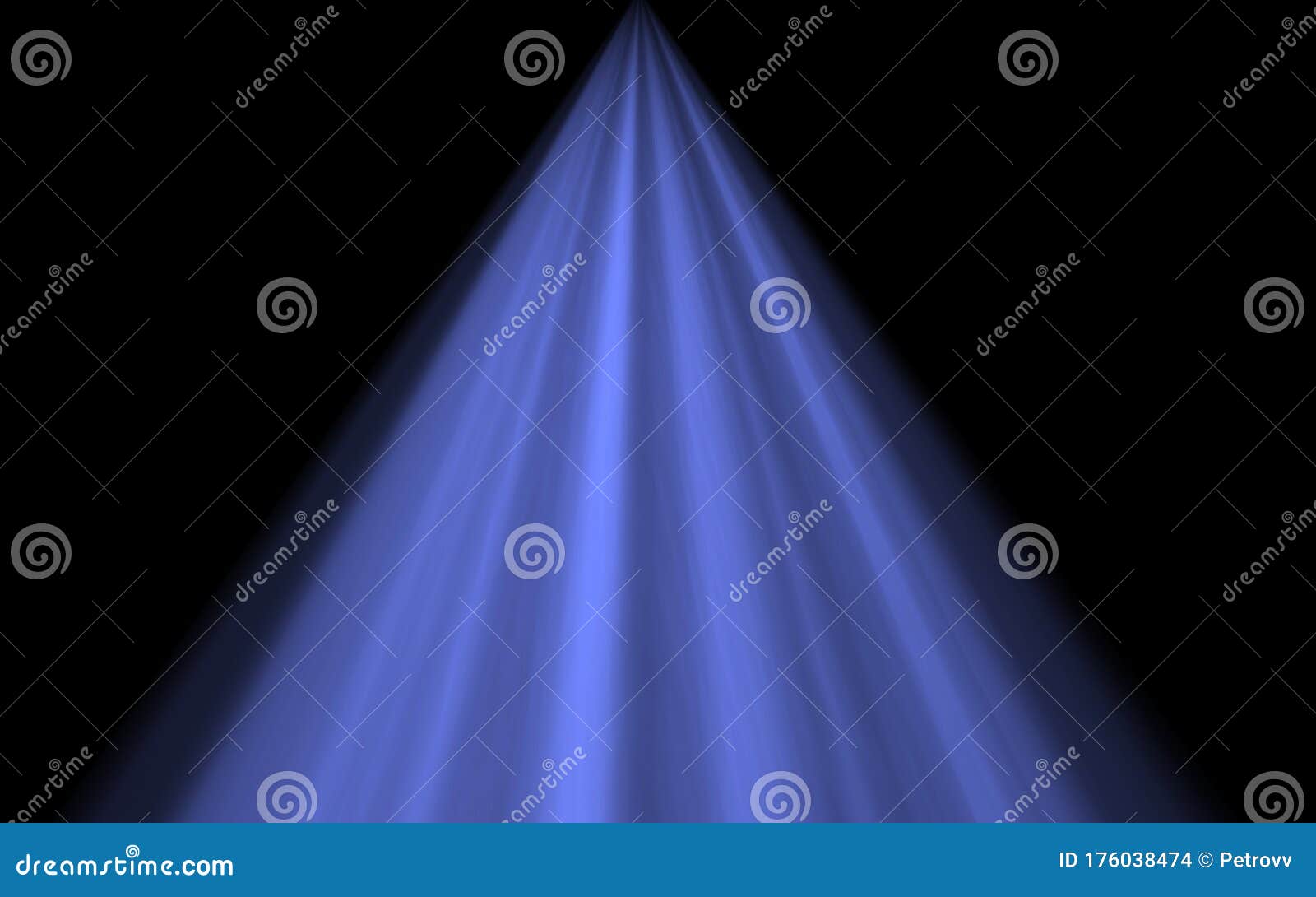 Purple Beam of Rays on Black Background Stock Illustration ...