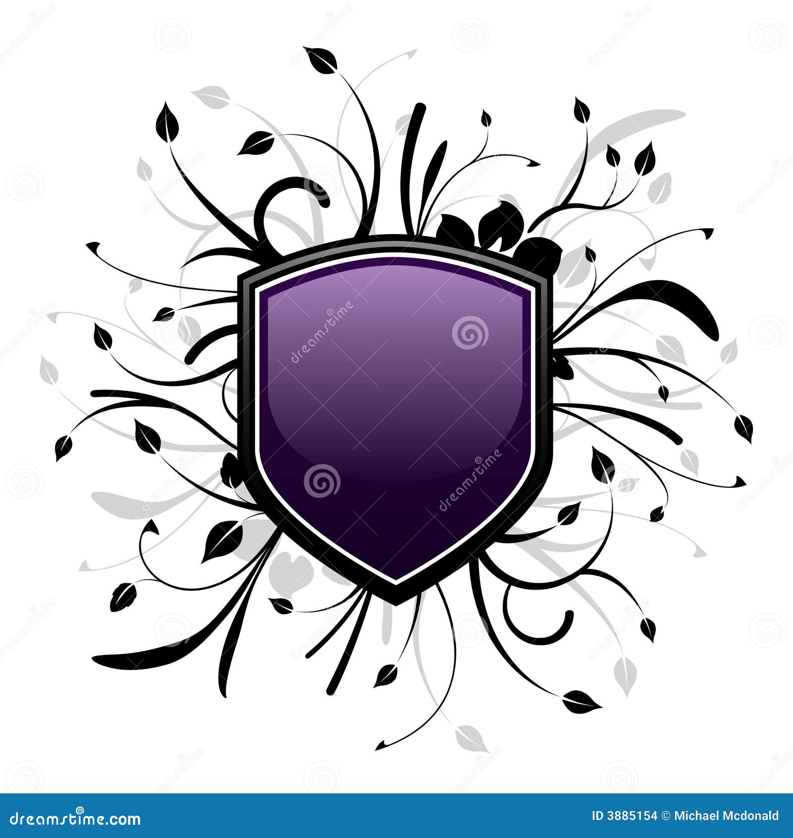 Purple and Black Shield Emblem Stock Vector - Illustration of symbol ...