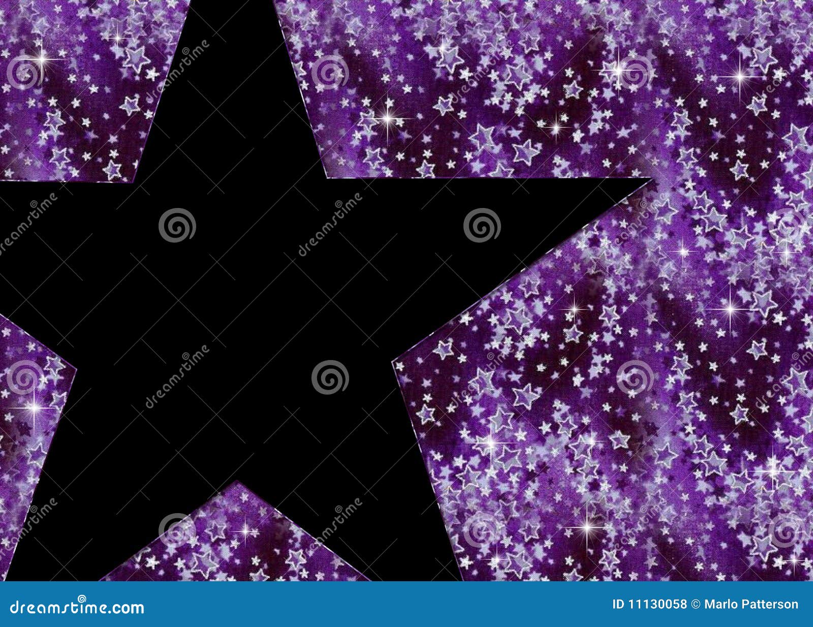 Black Background With Purple Stars
