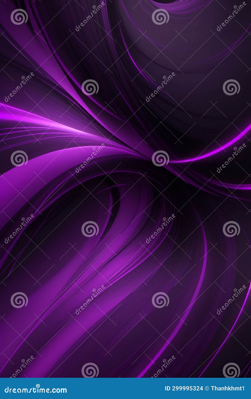 Purple and Black Waves. Vertical Composition Stock Illustration ...