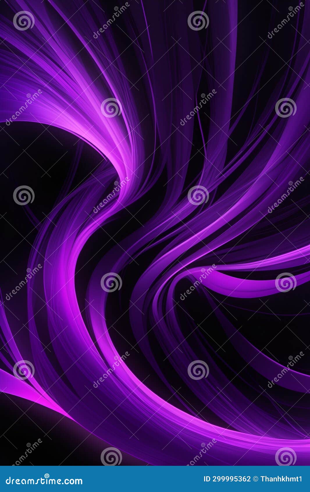 Purple and Black Waves. Vertical Composition Stock Illustration ...