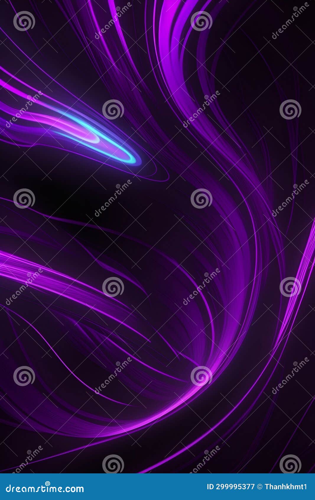 Purple and Black Waves. Vertical Composition Stock Illustration ...