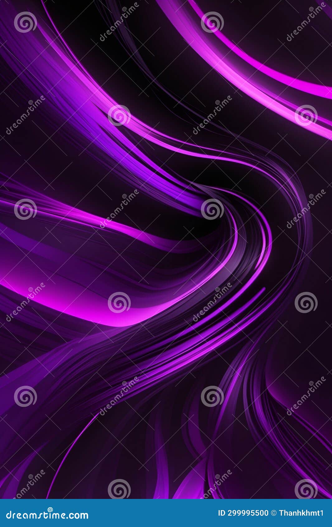Purple and Black Waves. Vertical Composition Stock Illustration ...