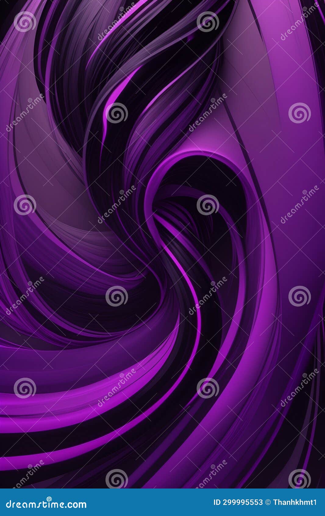 Purple and Black Waves. Vertical Composition Stock Illustration ...
