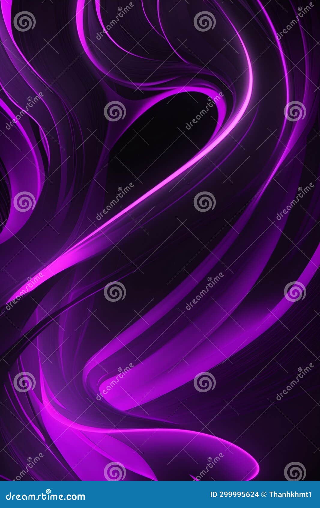 Purple and Black Waves. Vertical Composition Stock Illustration ...