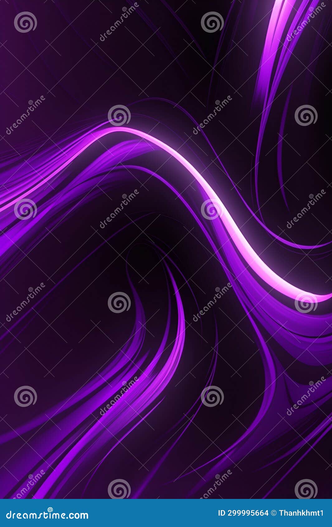 Purple and Black Waves. Vertical Composition Stock Illustration ...