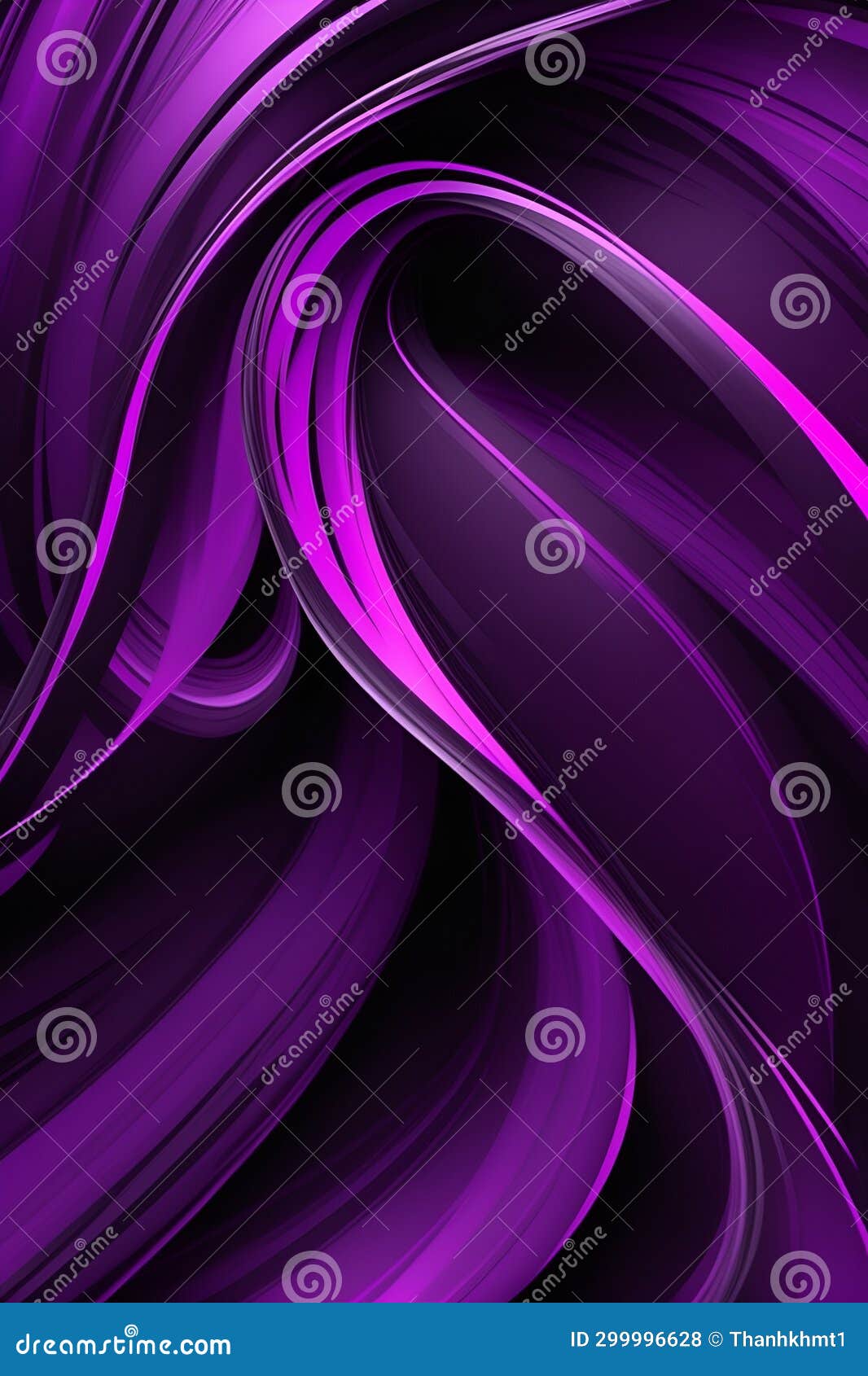 Purple and Black Waves. Vertical Composition Stock Illustration ...