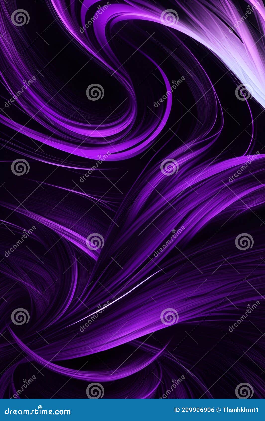 Purple and Black Waves. Vertical Composition Stock Illustration ...
