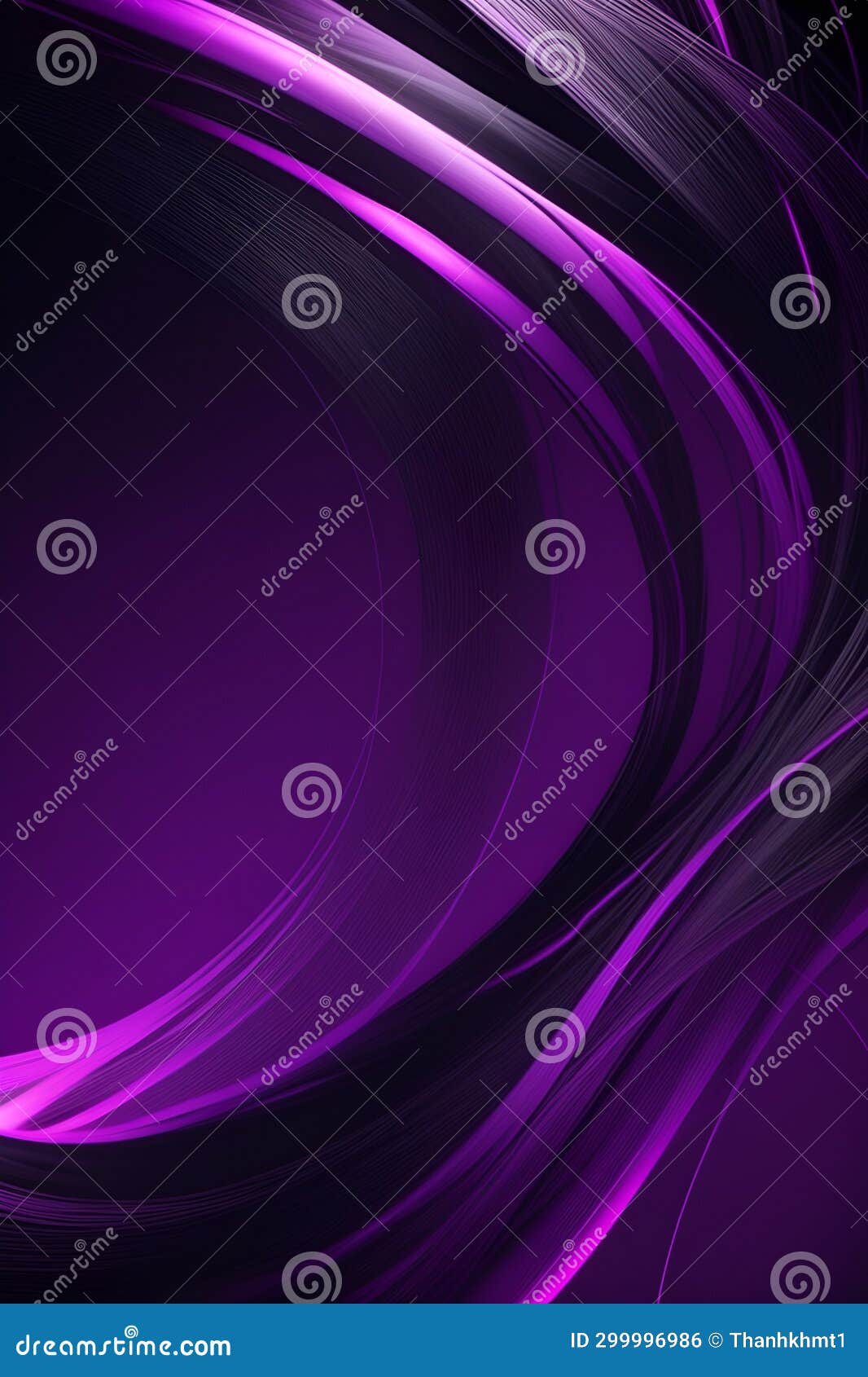 Purple and Black Waves. Vertical Composition Stock Illustration ...