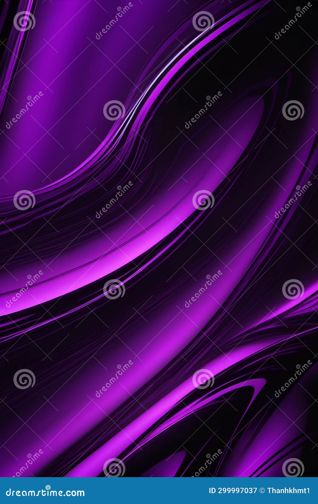 Purple and Black Waves. Vertical Composition Stock Illustration ...