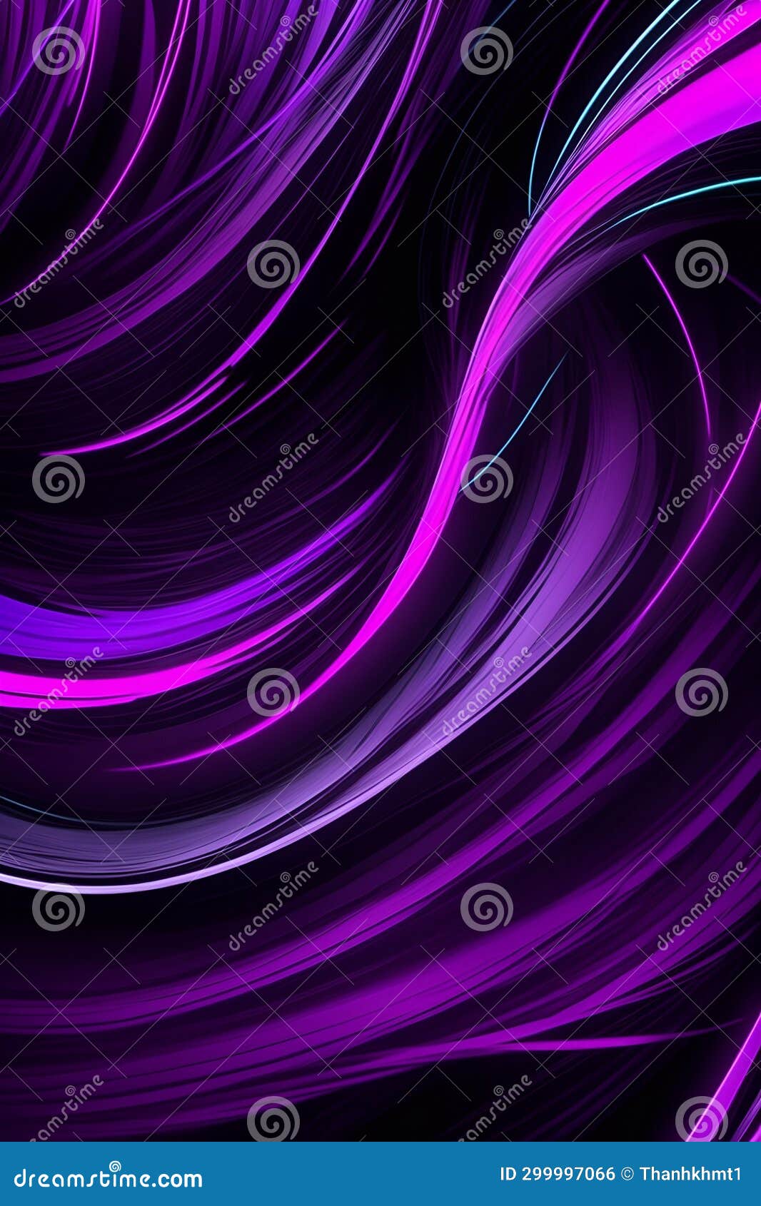 Purple and Black Waves. Vertical Composition Stock Illustration ...
