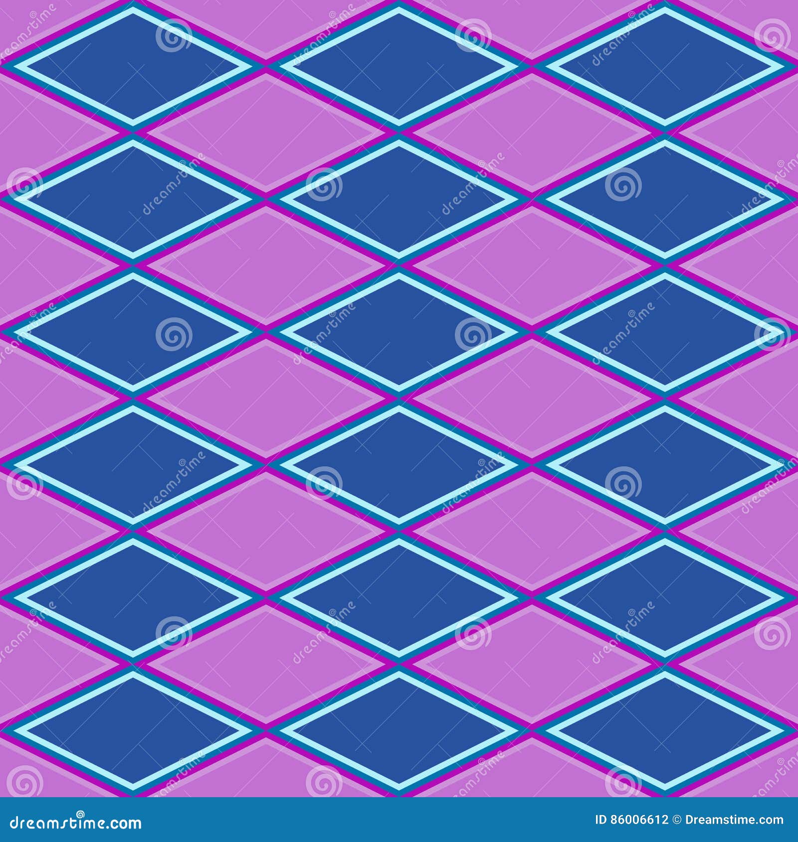 Purple and Blue Abstract Pattern with Rhombus Stock Vector ...