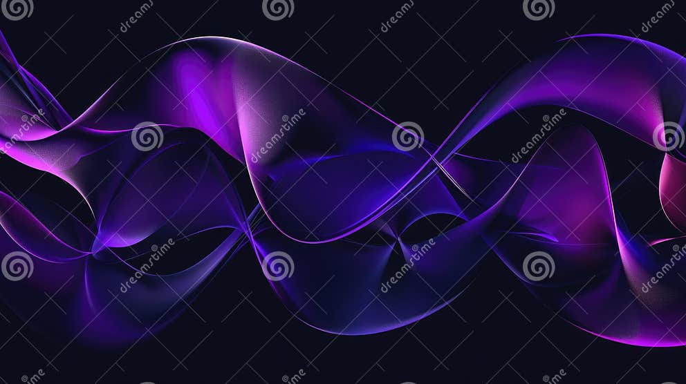 Purple and Blue Abstract Waves AIG51A Stock Illustration - Illustration ...