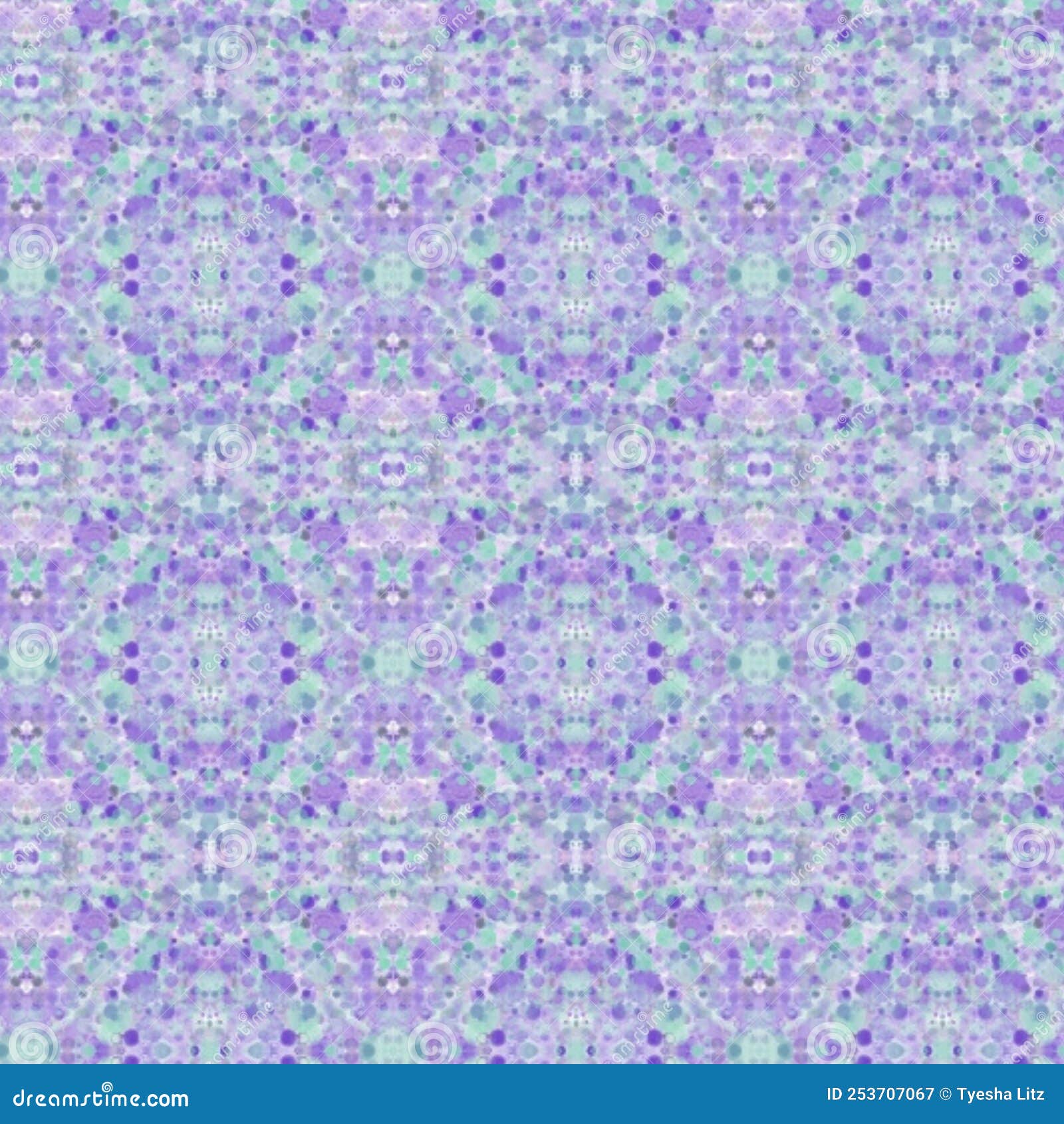 Purple and Blue Dotted Tile Seamless Pattern Stock Illustration ...