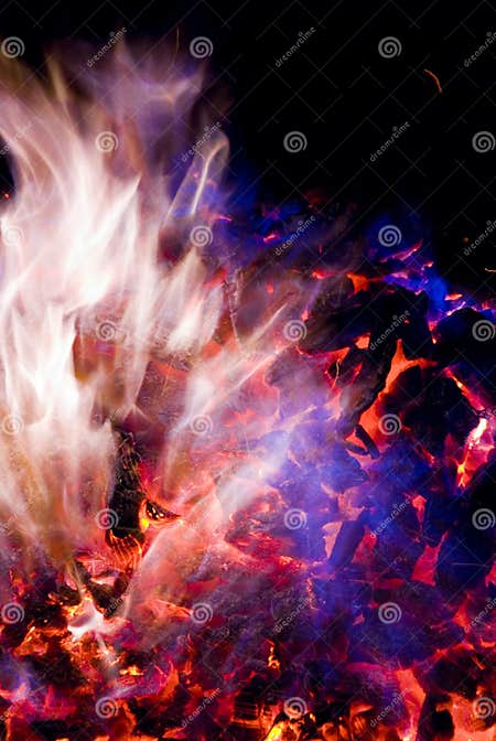 Purple and Blue Flames of Fire Stock Image - Image of warm, cool: 2580817