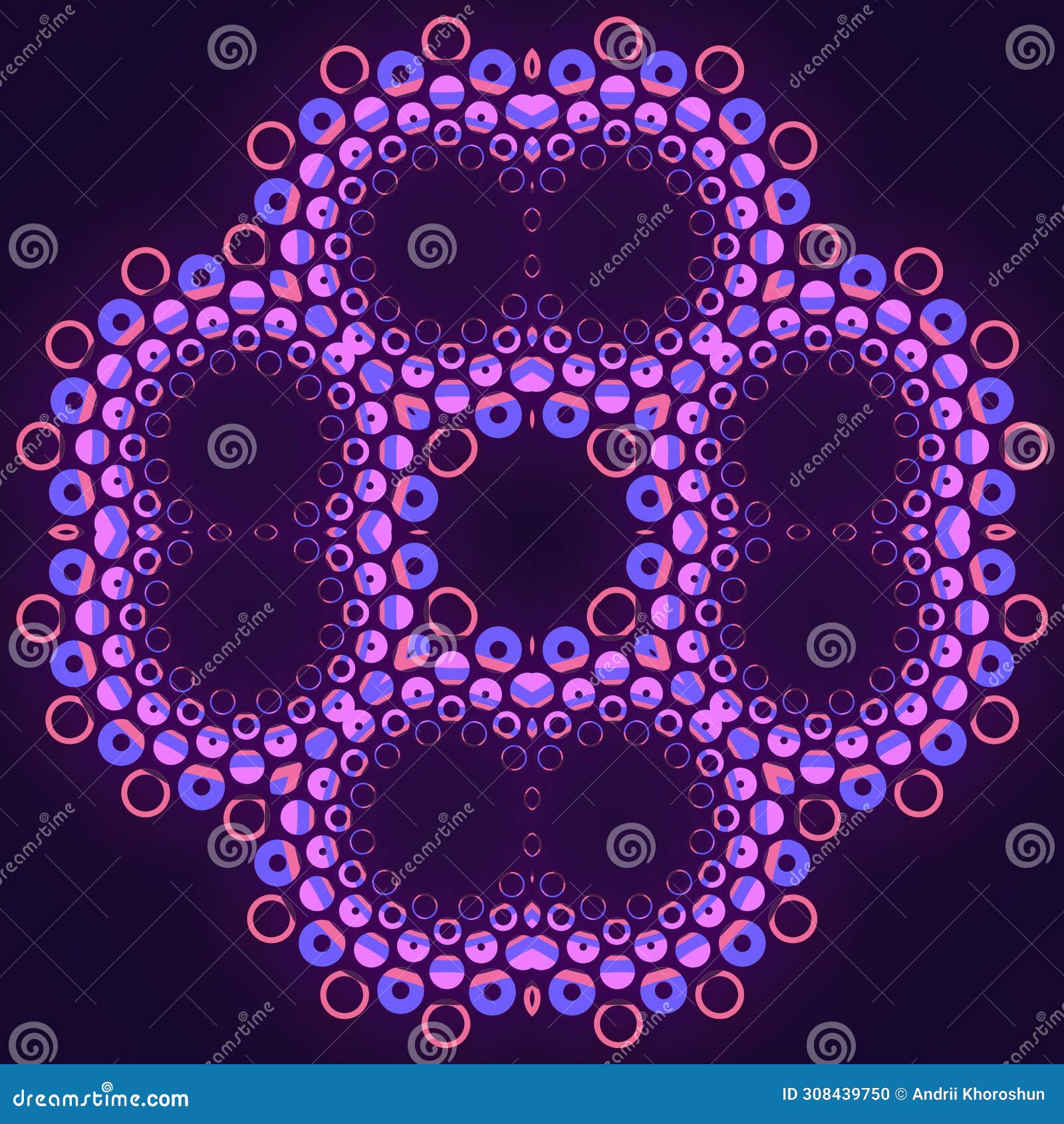 Purple-blue Geometric Pattern Consisting of a Series of Interlocking ...