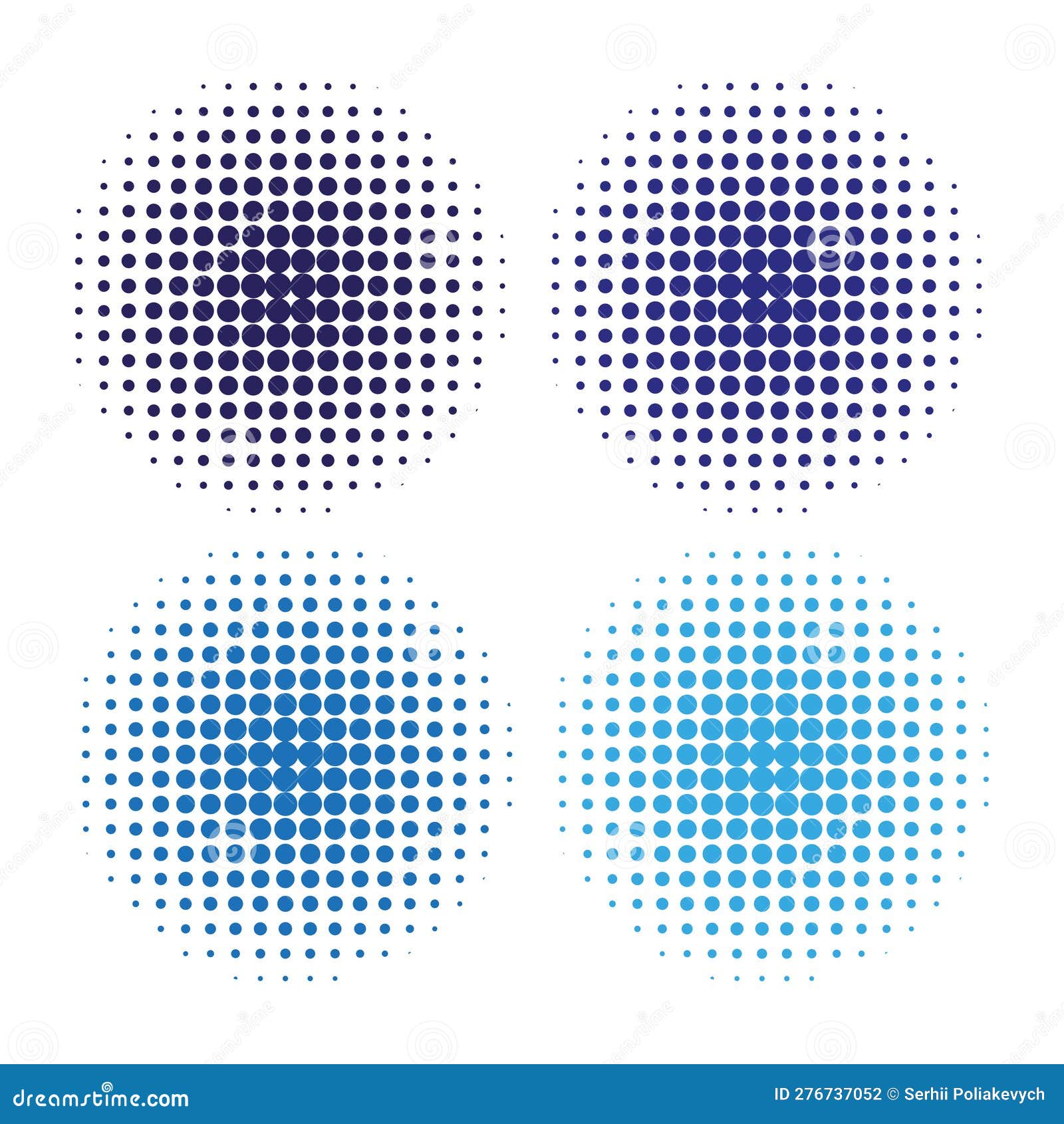Purple, Blue Halftone Spots. Gradient Circle Background. Design Element ...