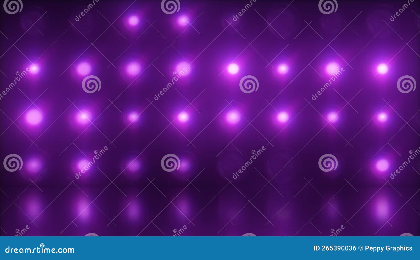 Purple Blue Lights Flashing on a Stage with Reflection Stock ...