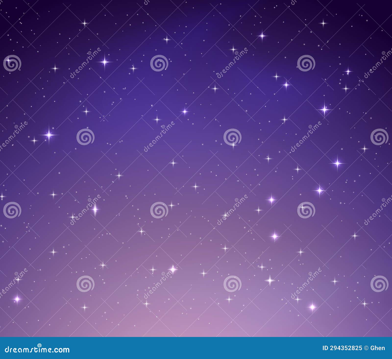A Purple and Blue Night Sky with Stars Background. Vector Stock Vector ...