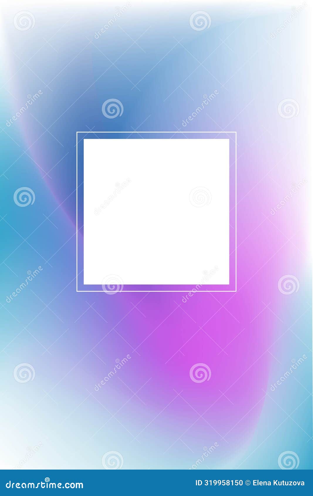 Purple Blue Poster with Copy Space. Vector Illustration. Gradient ...