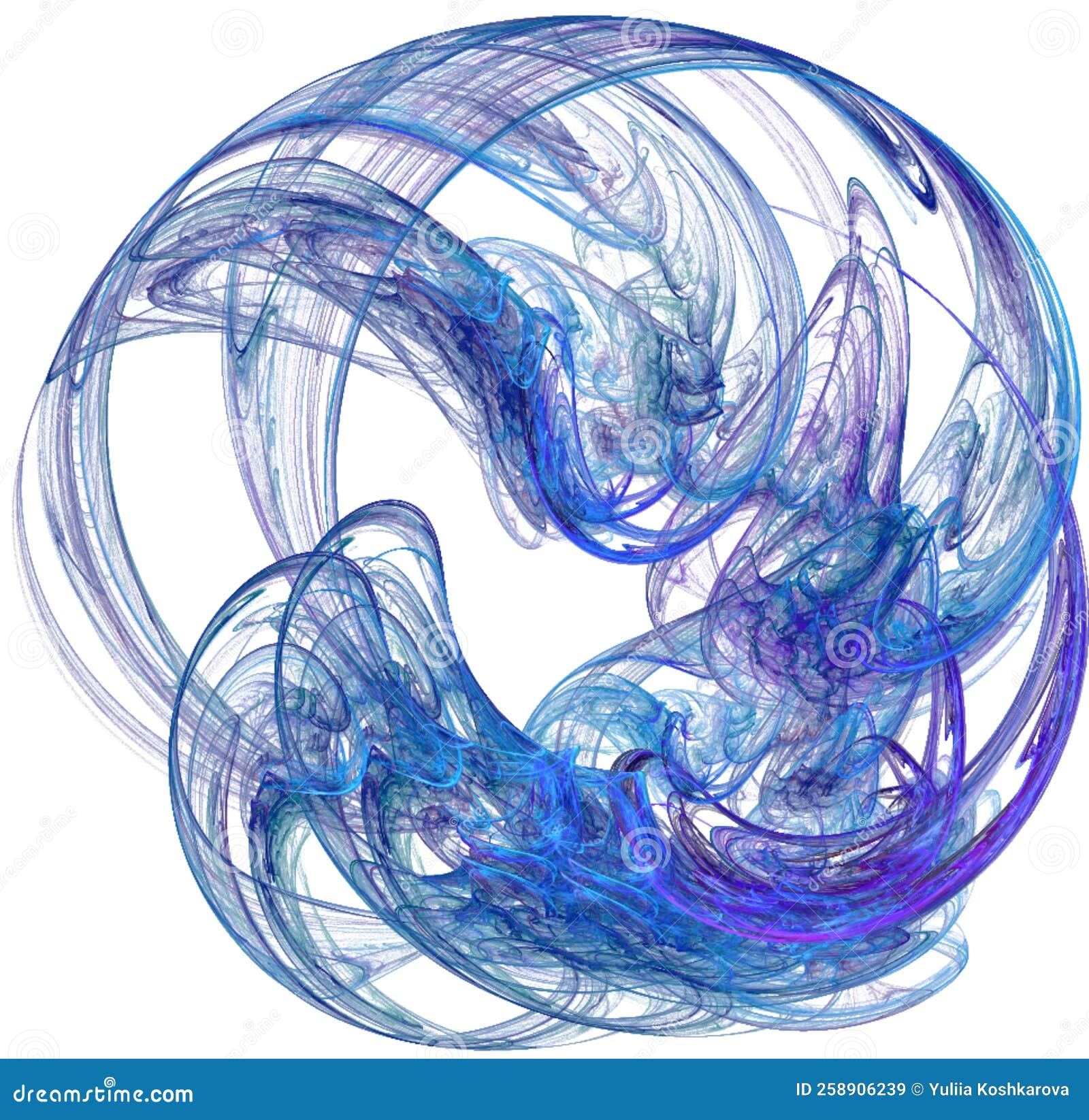 Purple Blue Rounded Linear Abstract Pattern, Isolated Element Stock ...