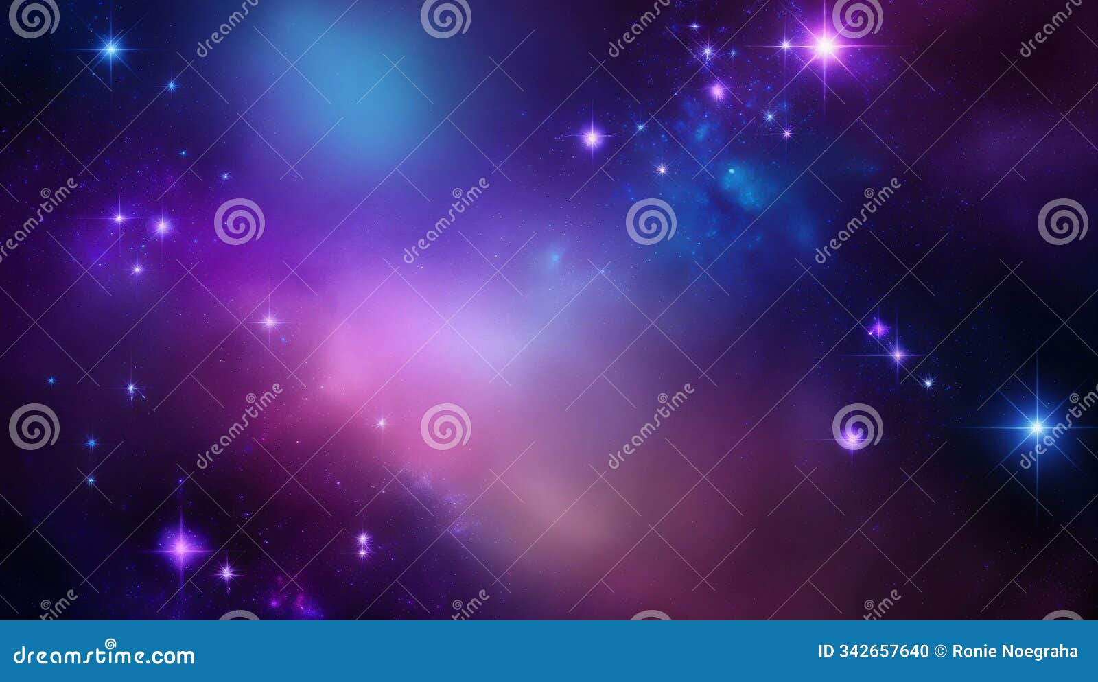 Purple and Blue Space Background with Stars Stock Illustration ...