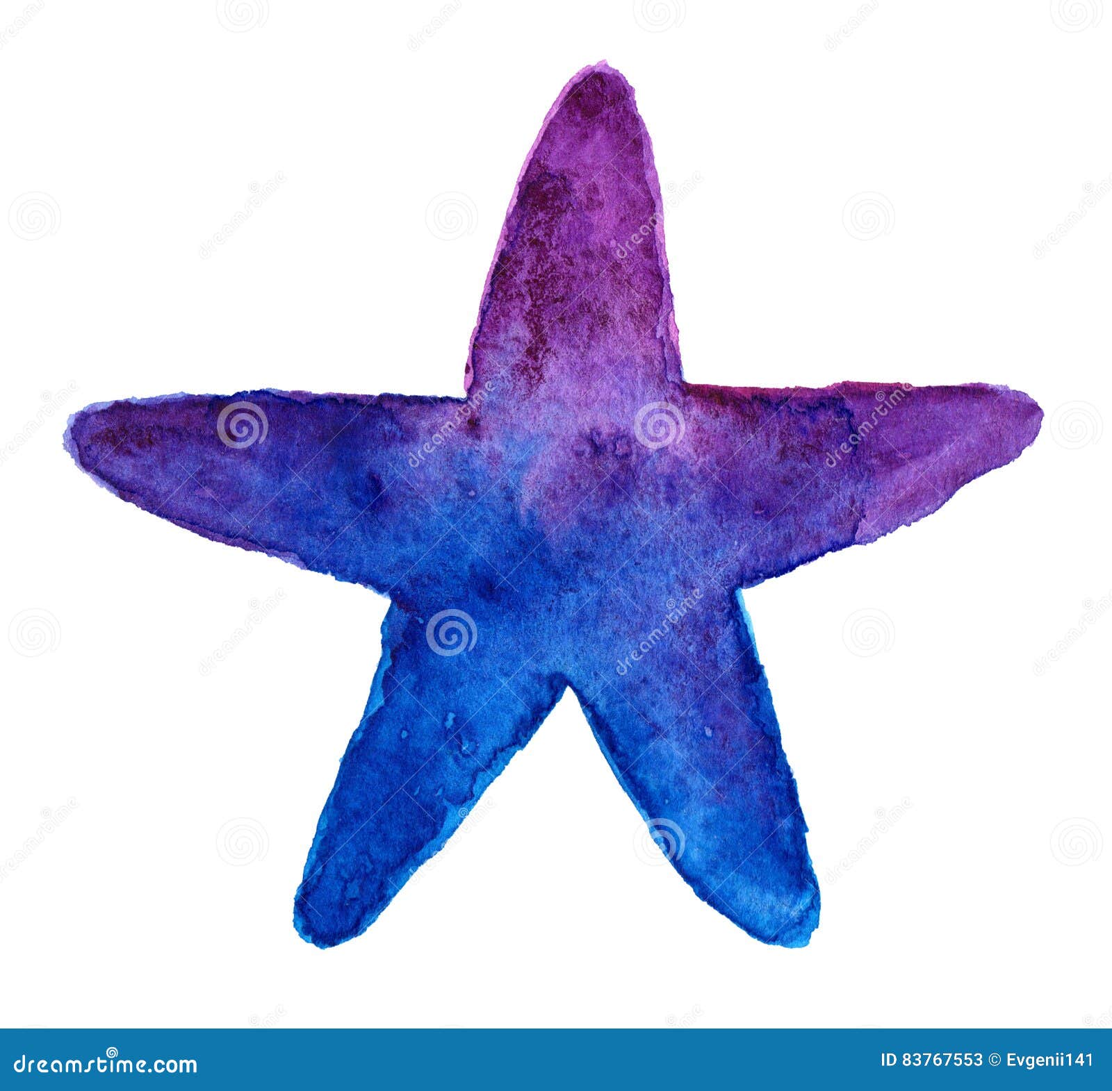 Purple-blue Star Isolated on White Background Stock Illustration ...