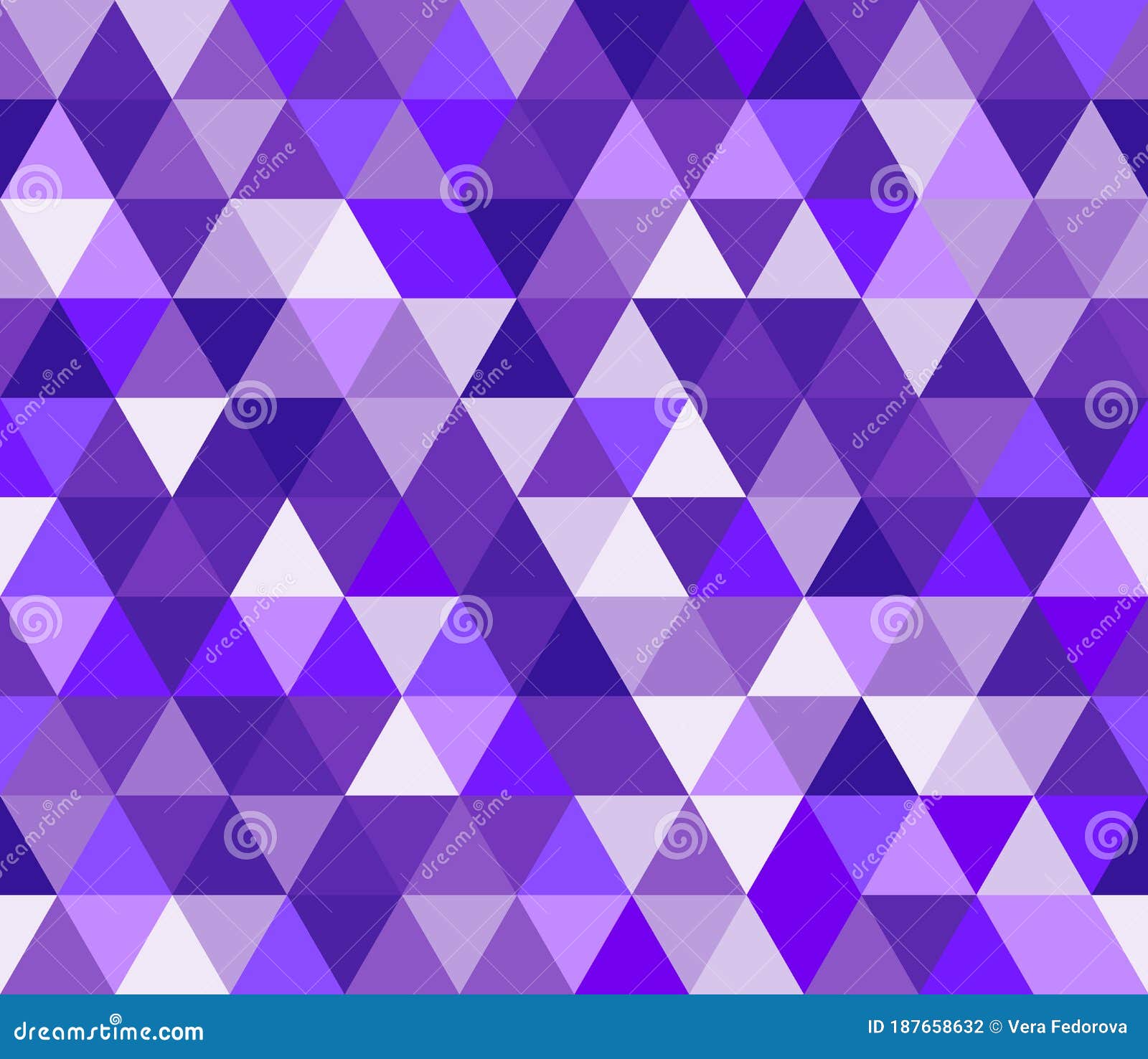 Purple and Blue Triangular Seamless Pattern. Geometric Vector ...