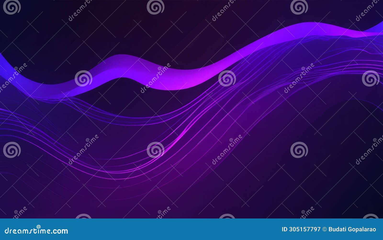 A Purple and Blue Wave in a Dark Background Stock Illustration ...