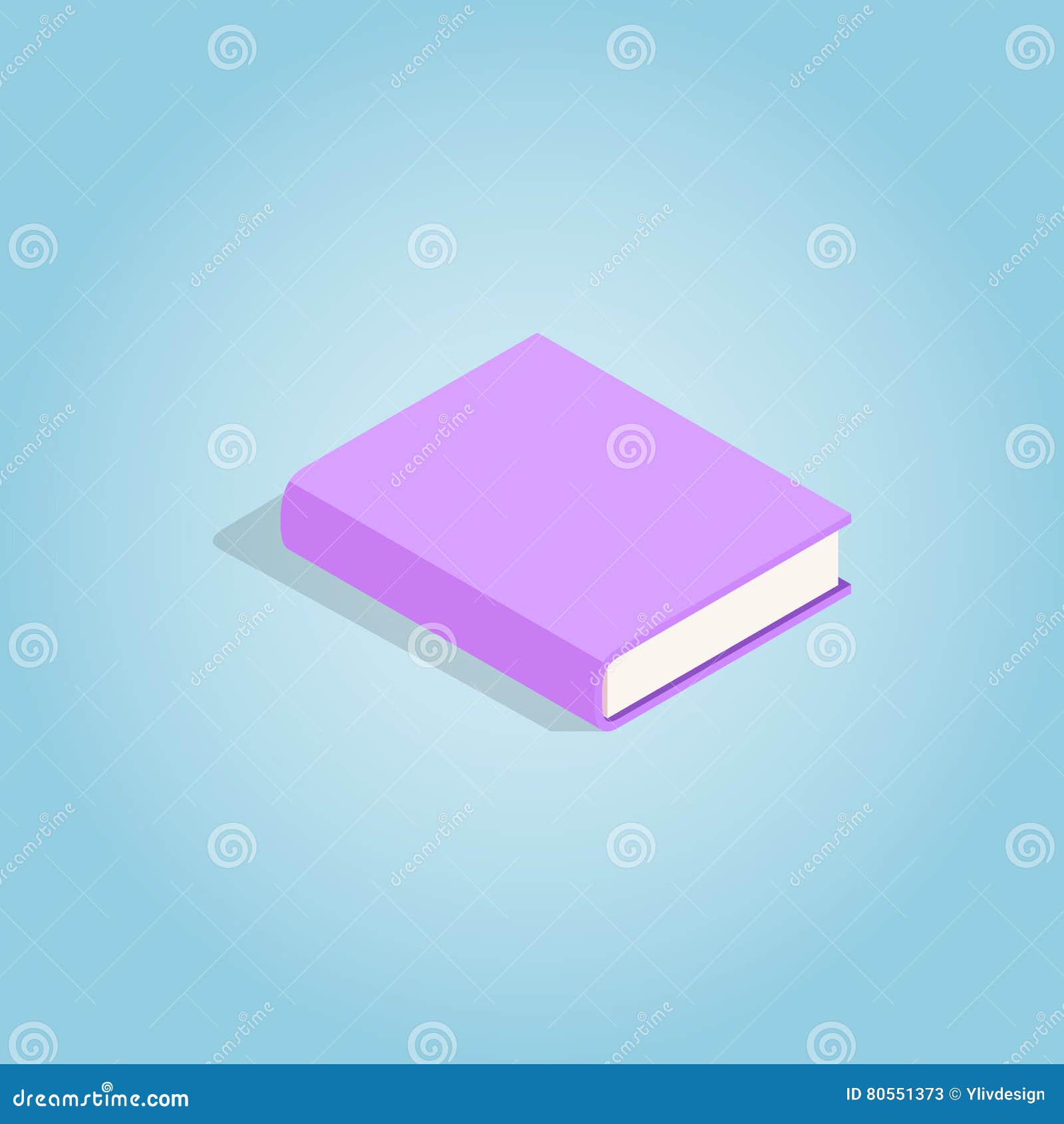 Purple Book Icon, Isometric 3d Style Stock Vector - Illustration of ...