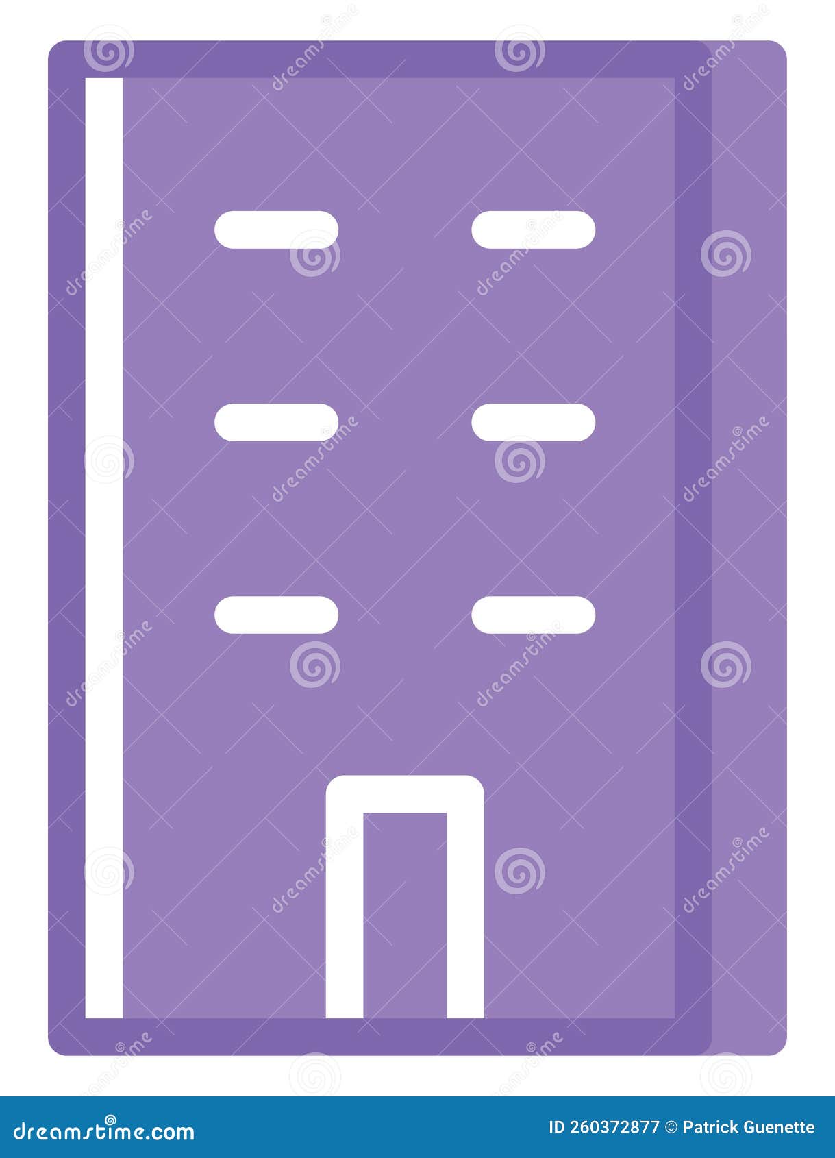 Purple Boring Building, Icon Stock Vector - Illustration of ...