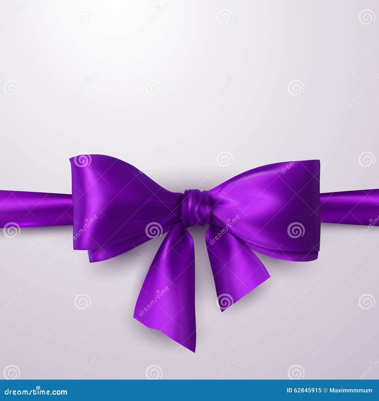 Purple Bow and Ribbon. stock vector. Illustration of purple - 62845915